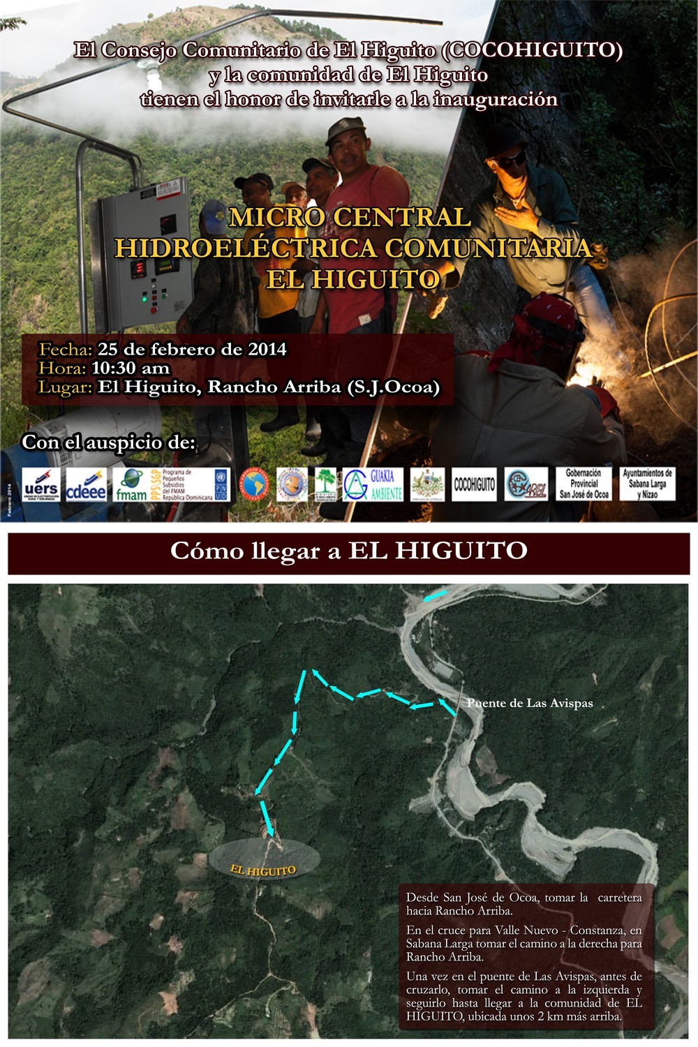 Inauguración Microhidroeléctrica Comununitaria El Higuito – PPS ...